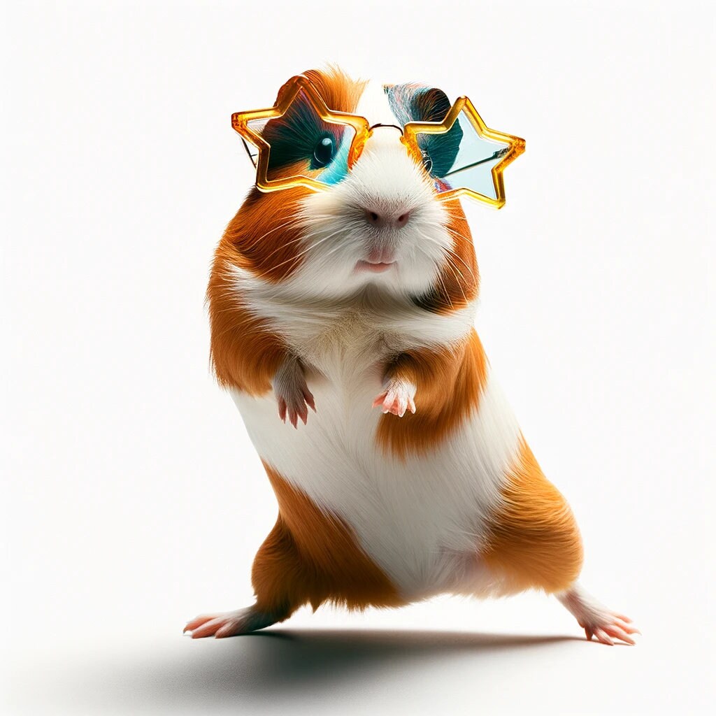 Dancing Fun Guinea Pigs – Ai-generated Digital Illustration – Whimsical ...