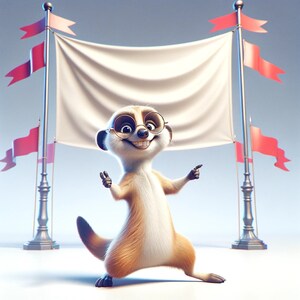 Cheerful Meerkat – Ai-generated Digital Illustration – Playful Animal ...