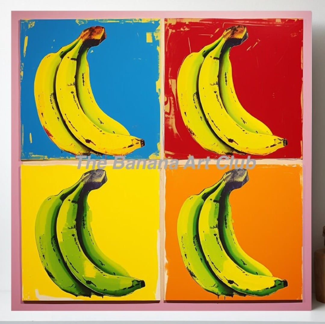 Banana Pop Art, Andy Warhol Inspired - Etsy UK