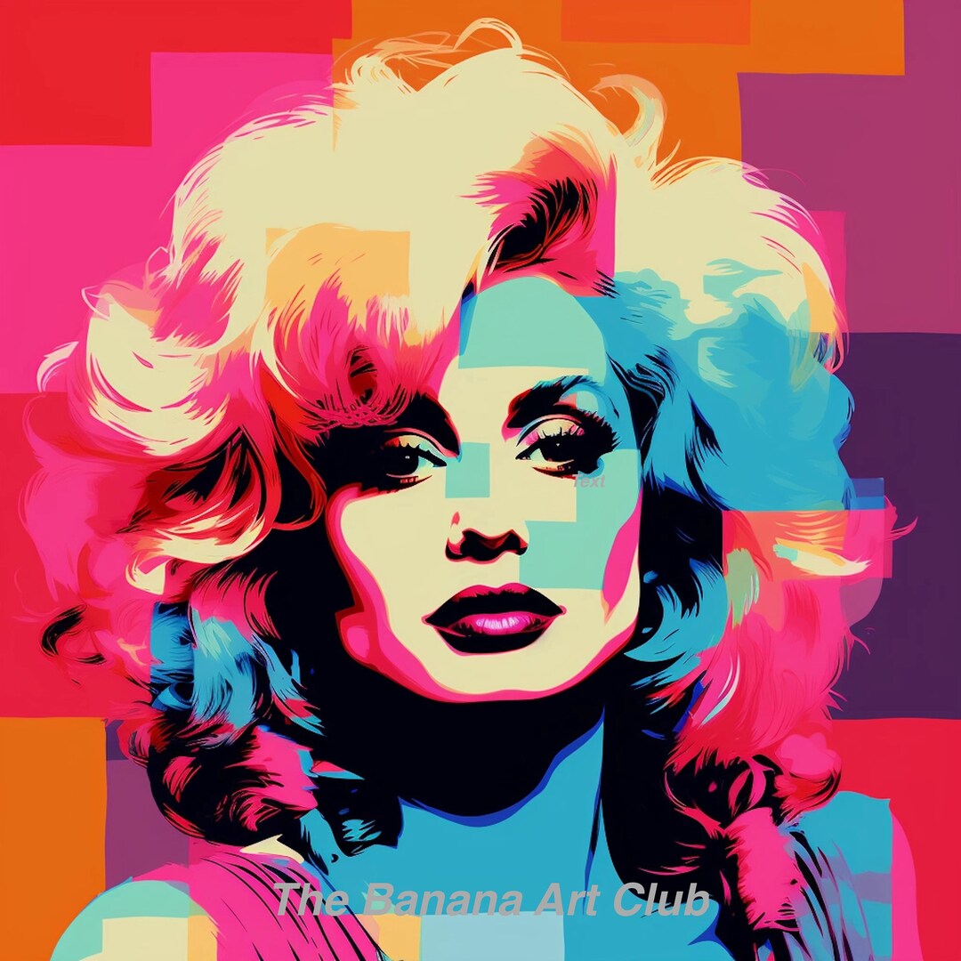 Dolly Parton, Pop Art, in the Style of Andy Warhol, Iconic - Etsy