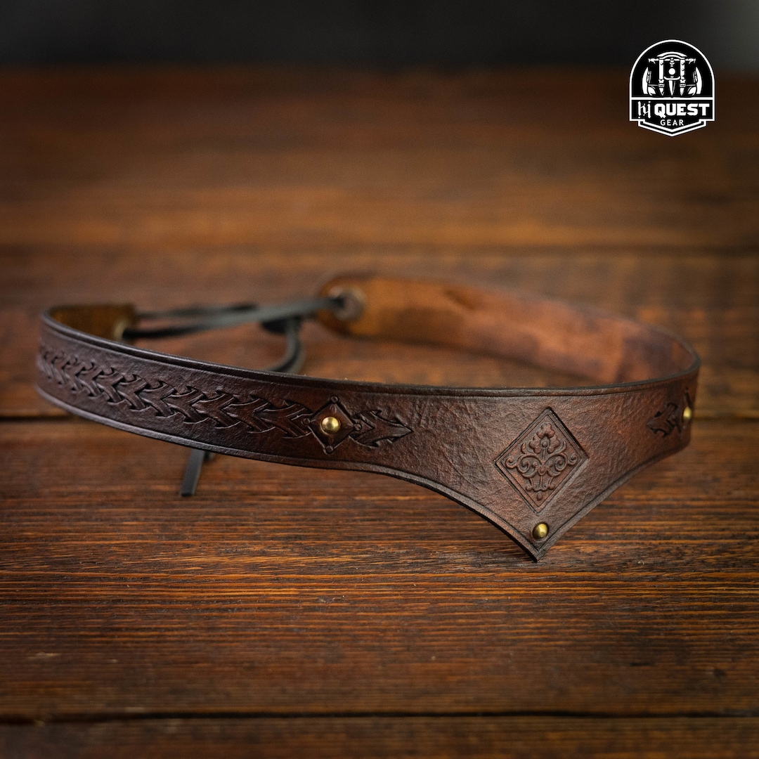 Leather Tiara - Druid Crown - Fantasy Diadem - Fairy Medieval - Pagan ...