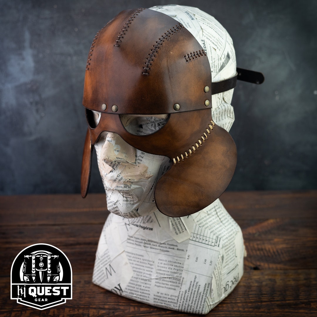 Leather Larp Mask, Medieval Fantasy Mask for Larping and Cosplay ...