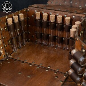 Potion Bag for Alchemist - Fairy Trunk - Steampunk Vials Box - Larp ...