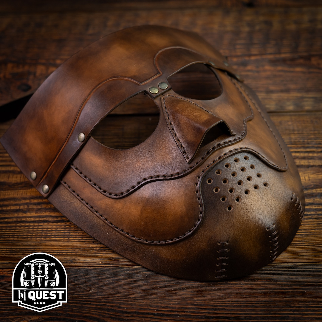 Leather Larp Mask, Medieval Fantasy Mask for Larping and Cosplay ...