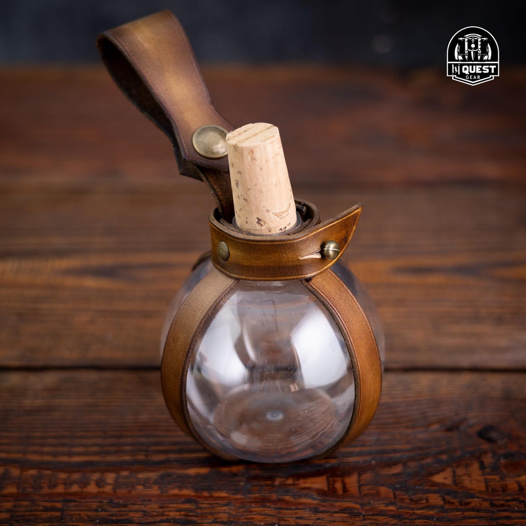 Leather Potion Bottle Holder - Alchemy Belt Accessory for Witches & Ren ...