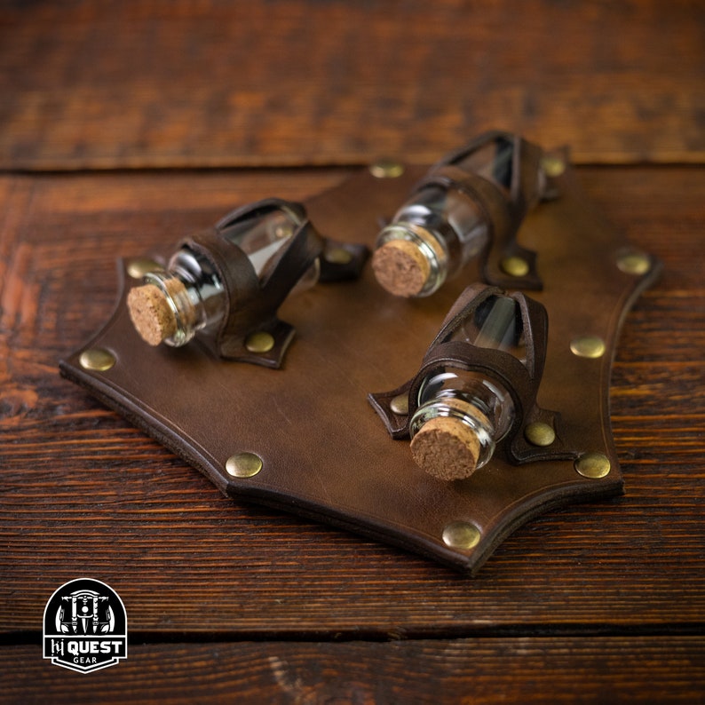 Potion Belt Holder alchemy Belt Bag Triple Vial Cover Ideal for Cosplay ...