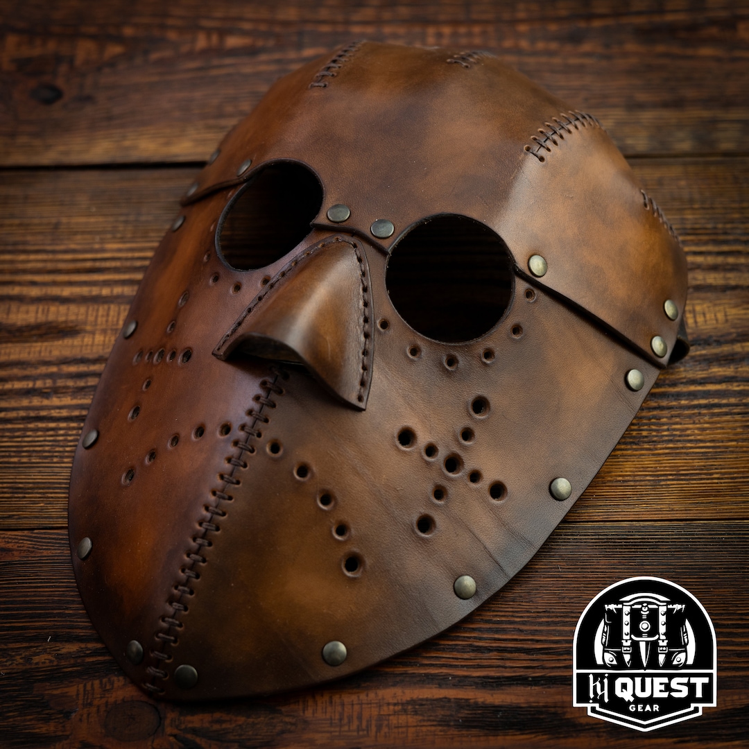 Leather Larp Mask, Medieval Fantasy Mask for Larping and Cosplay ...