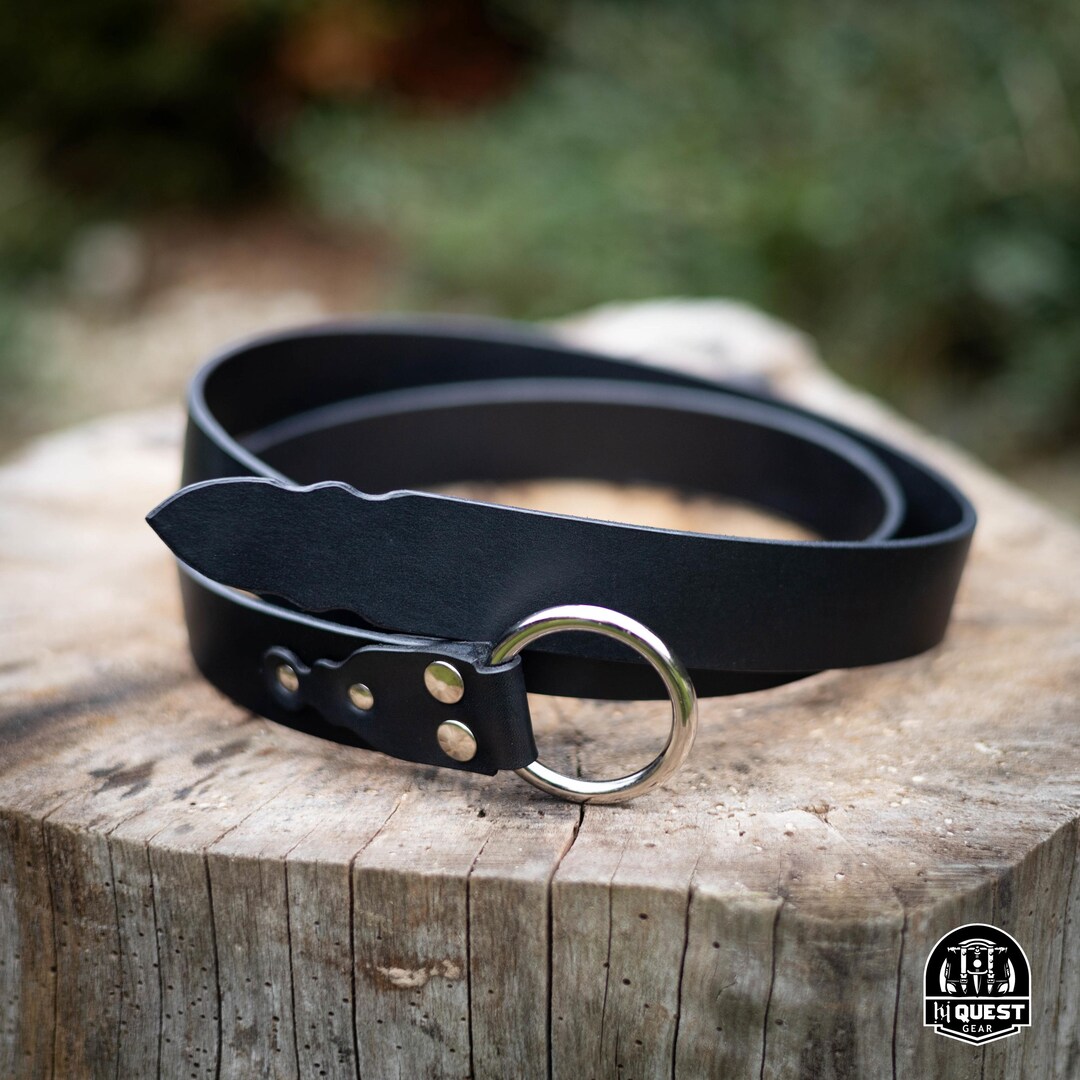 Medieval Ring Belt, Black Fantasy Belt , Accessory for Larp or Cosplay ...