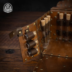 Potion Bag for Alchemist - Fairy Trunk - Steampunk Vials Box - Larp ...