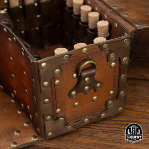 Potion Bag for Alchemist - Fairy Trunk - Steampunk Vials Box - Larp ...