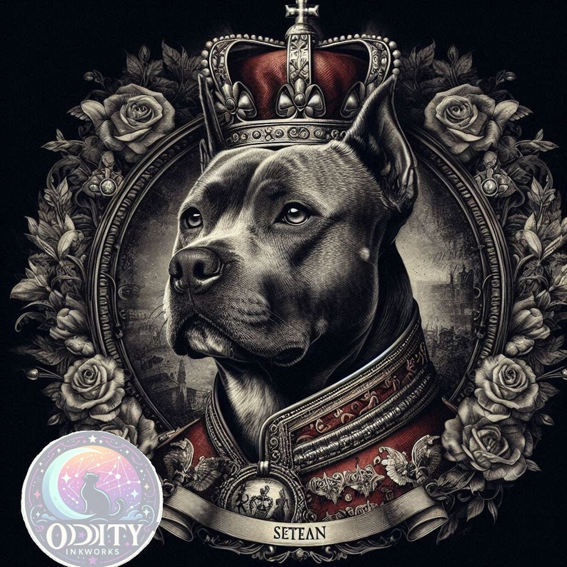 Custom Print Dog Print XL Bully Regal Pets Digital Pet Portrait - Etsy