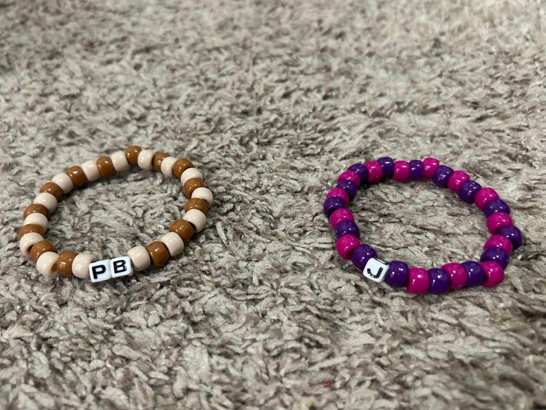 PB & J Matching Kandi Bracelets - Etsy