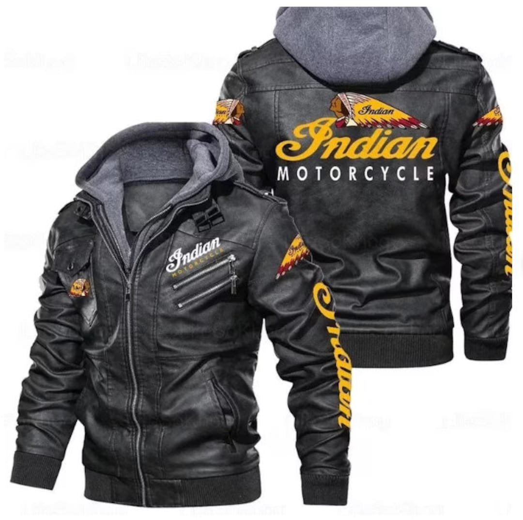 Indian Motorcycle Leather Jacket, Indian Mens Jacket, Motorcycle Jacket ...