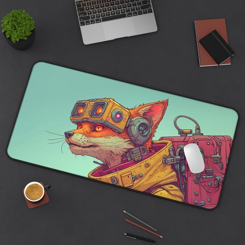 Cyberpunk Cartoons Desk Mat, Cute Desk Pad, Gaming Playmat MTG, Gaming ...