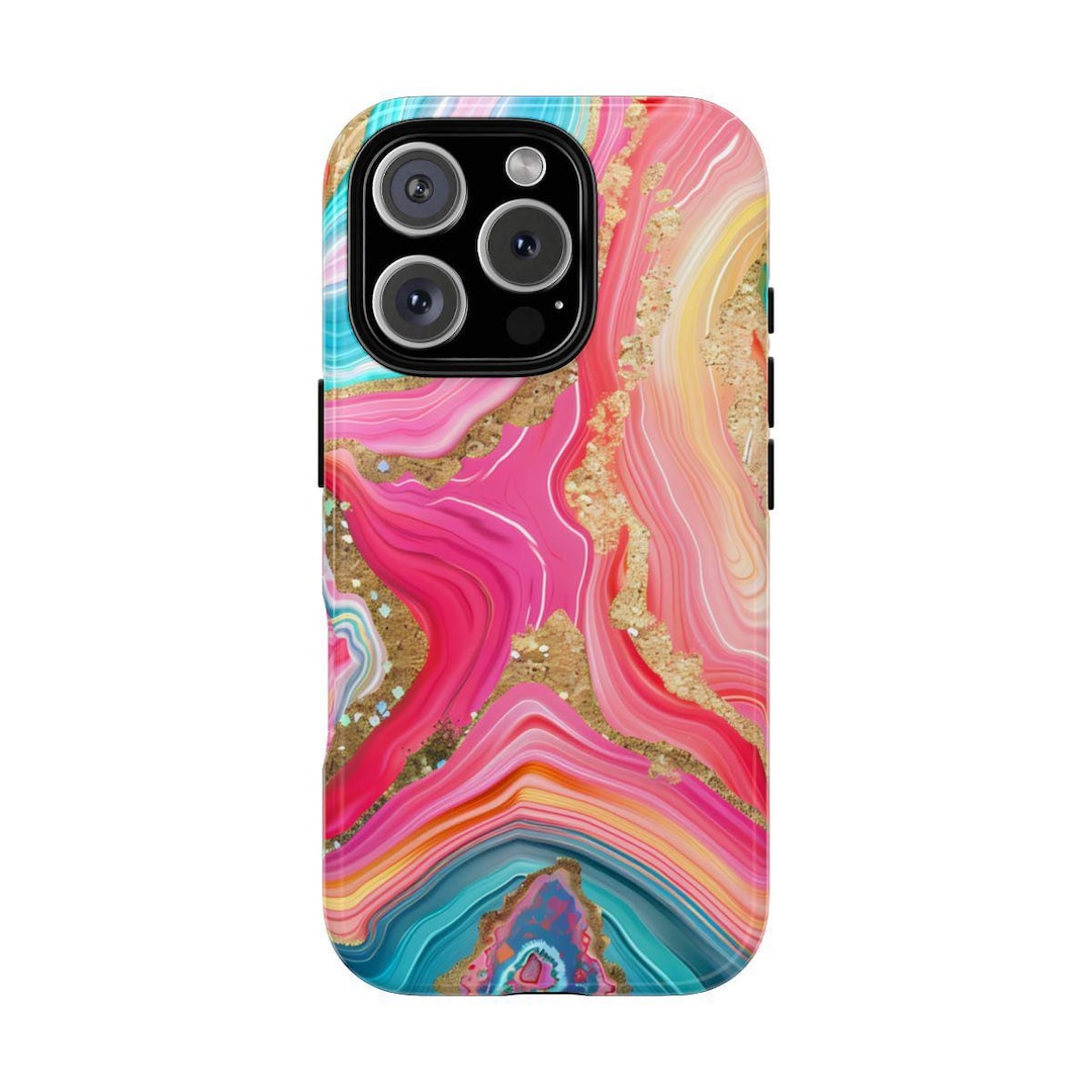 Vibrant Agate Swirl Phone Case for Iphone, Samsung Galaxy, Pixel Models ...