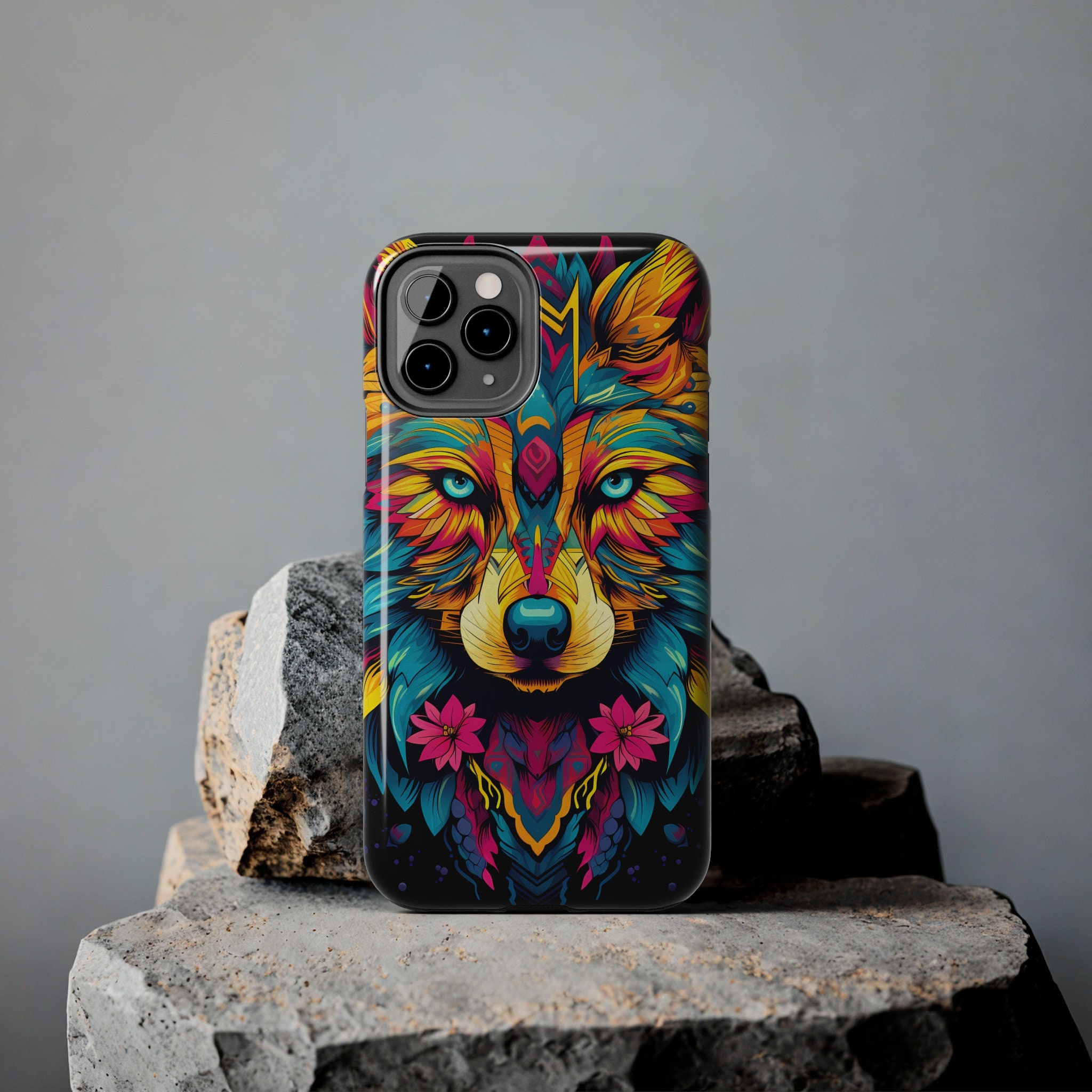 Geometric Wolf, iPhone Case for 11 12 15 Pro Max, SE X XR XS 7 8 Plus ...