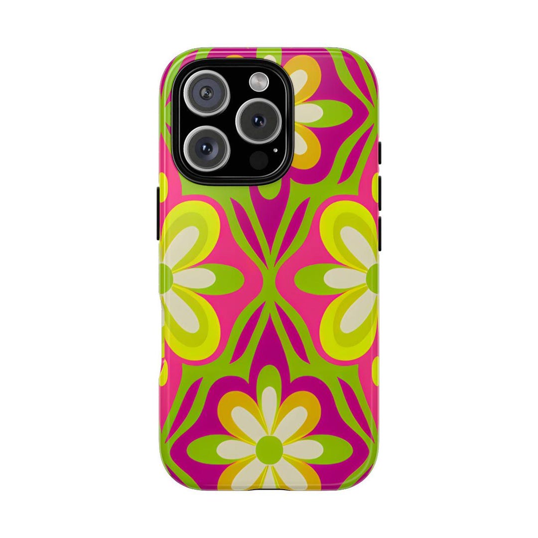 Groovy Retro Flower Power Phone Case for Iphone, Samsung Galaxy, Pixel ...