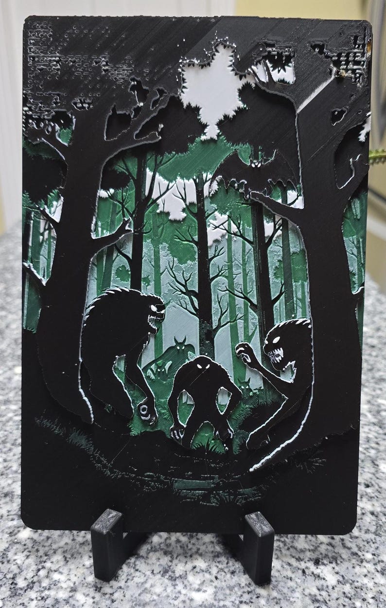 3D Printed Monster Plaque | Enchanted Forest Wall Art - Etsy