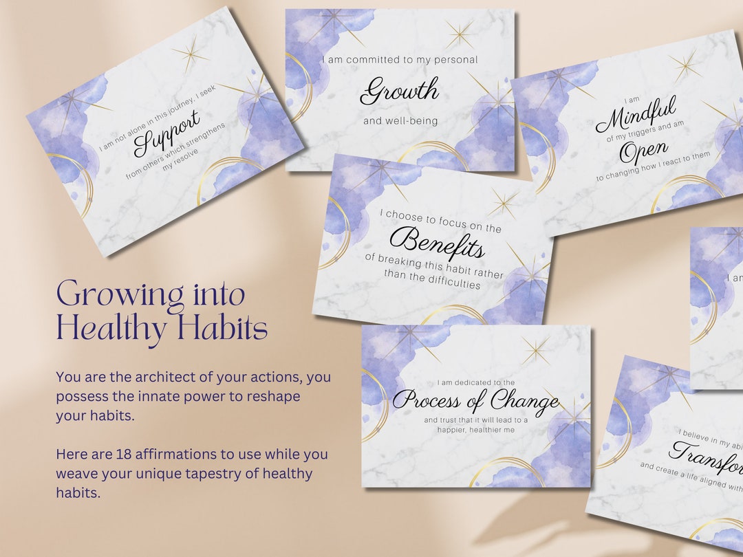 Affirmation Cards Positive Affirmations Changing Habits Personal Growth ...