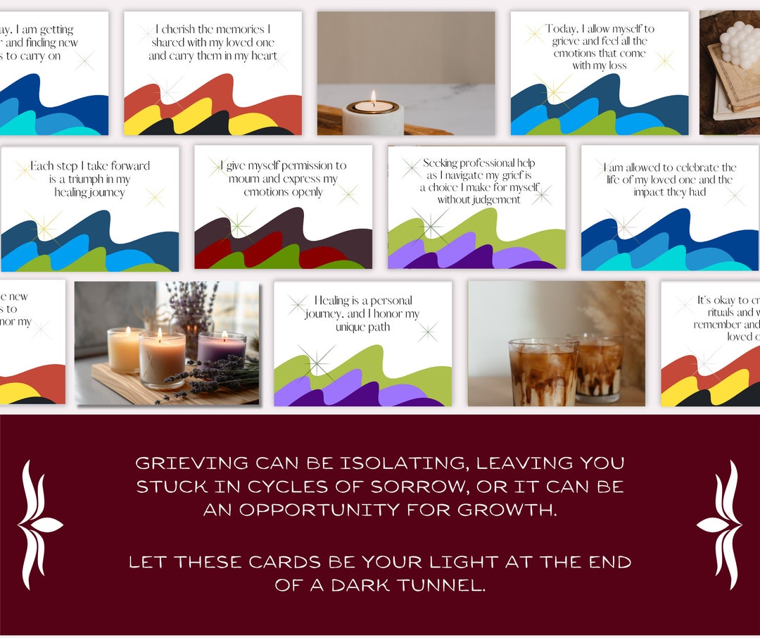 Grief Changes With Time Affirmation Cards Grief Cards Greif Care ...