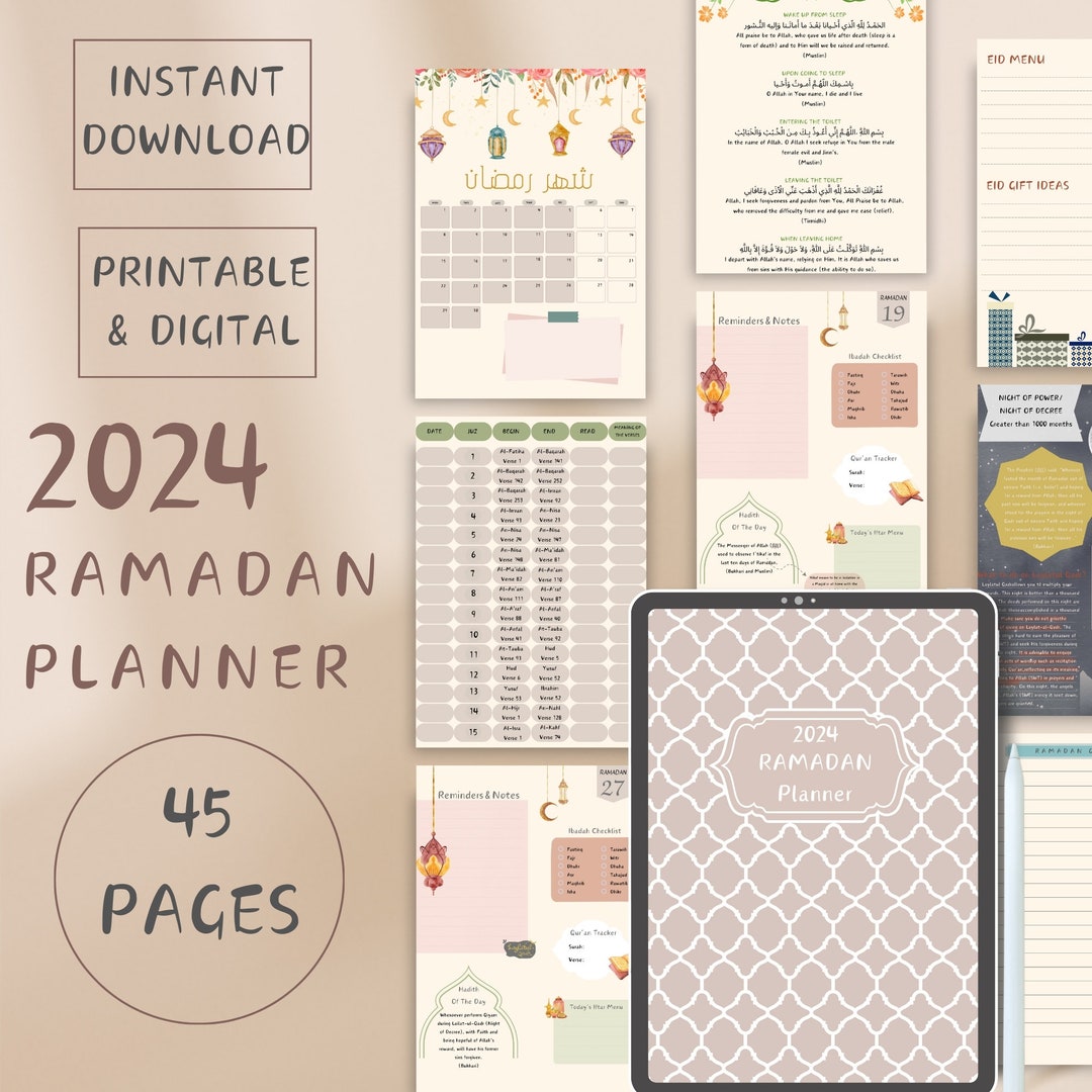 2024 Ramadan Planner Digital & Printable, Ramadan Tracker PDF, Islamic ...