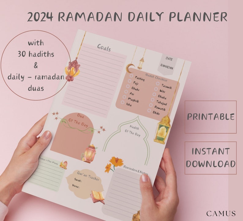Ramadan Daily Planner Printable, 2024 Ramadan Tracker PDF, Islamic ...