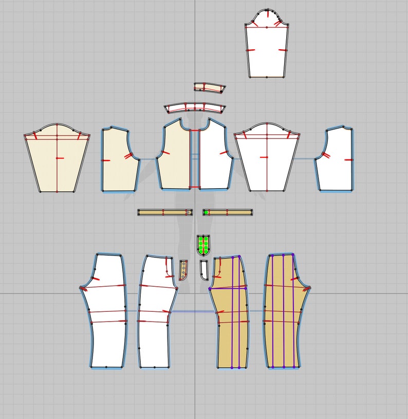 Custom Digital Clo3d/marvelous Designer Patterns and Blocks - Etsy