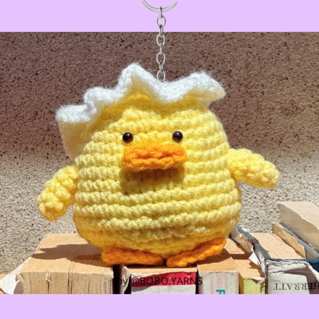 Crochet Car Hanging Keychain Duck Crochet Pattern PDF Cute Car ...