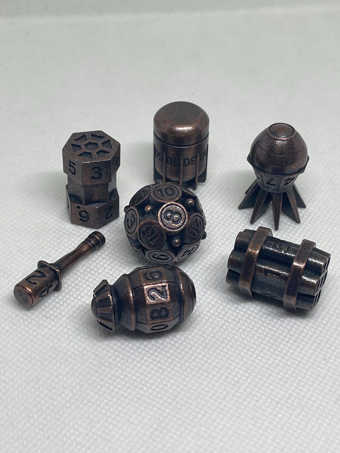 Solid Metal Nuclear Bomb Dice Set – Premium RPG Dice, Heavy Duty D20 ...