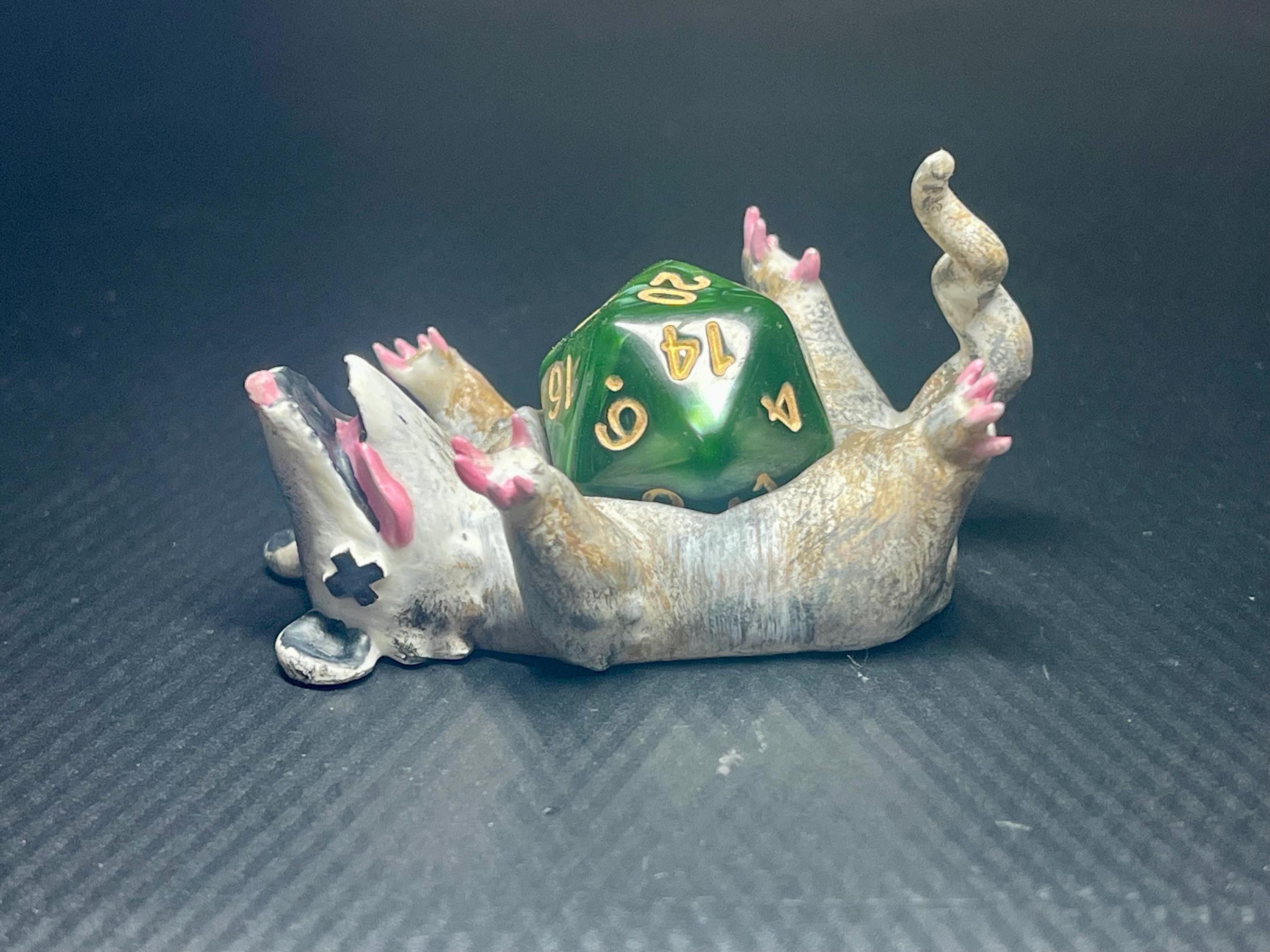 3D Printed Resin Opossum Dice Guardian: Unpainted RPG Dice Protector - Etsy