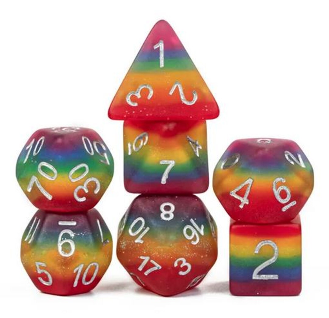 Frosted Pride Flag Dice Rainbow Dice Gay Pride Dice Layer Dice Rainbow ...