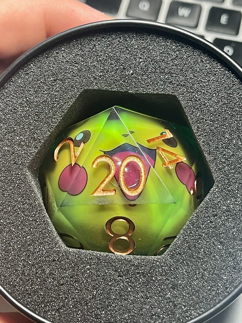 55mm Pikachu Liquid Core Light up D20 Large Fun Dnd Pokemon Dice - Etsy