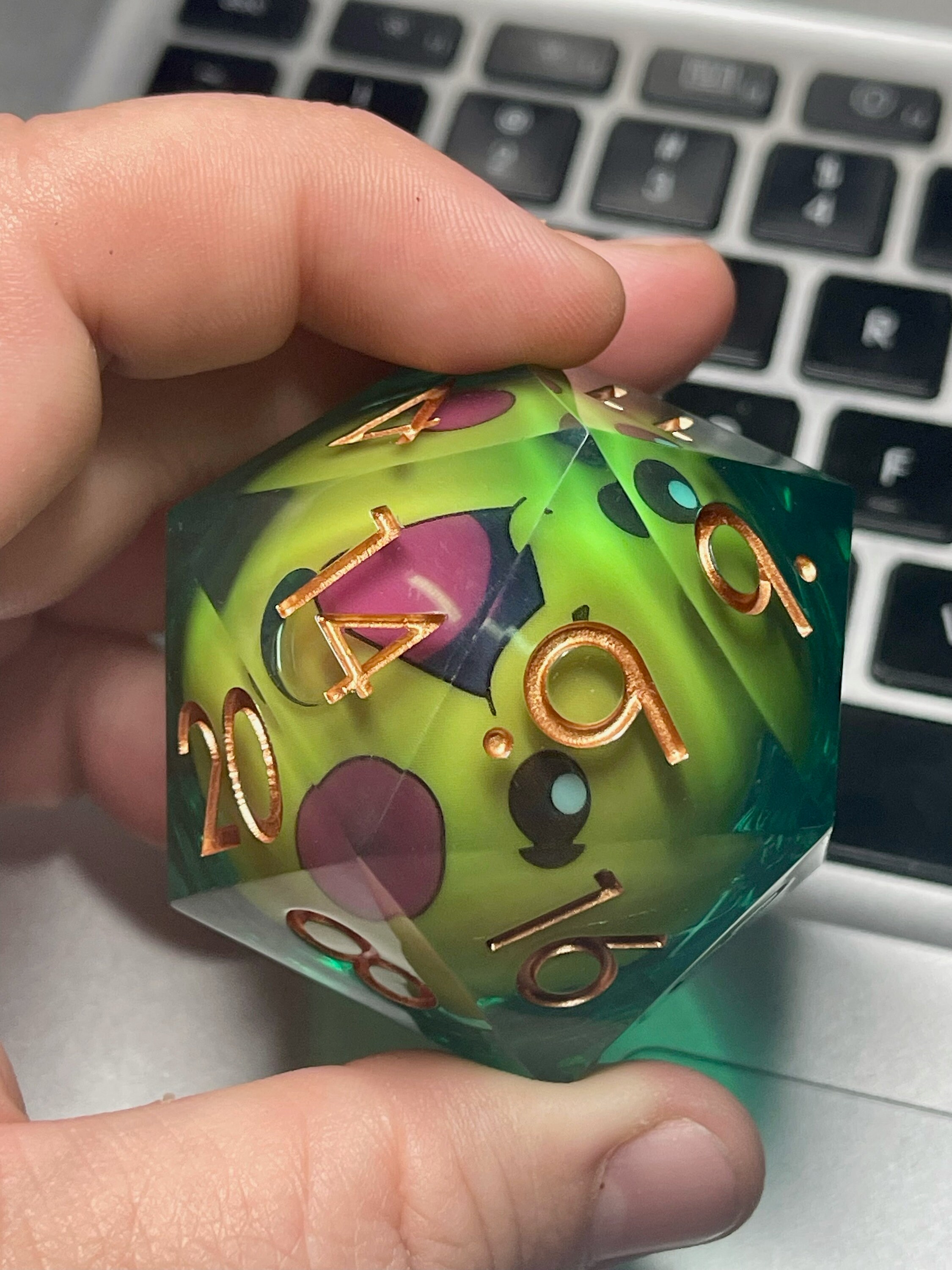 55mm Pikachu Liquid Core Light up D20 Large Fun Dnd Pokemon Dice - Etsy