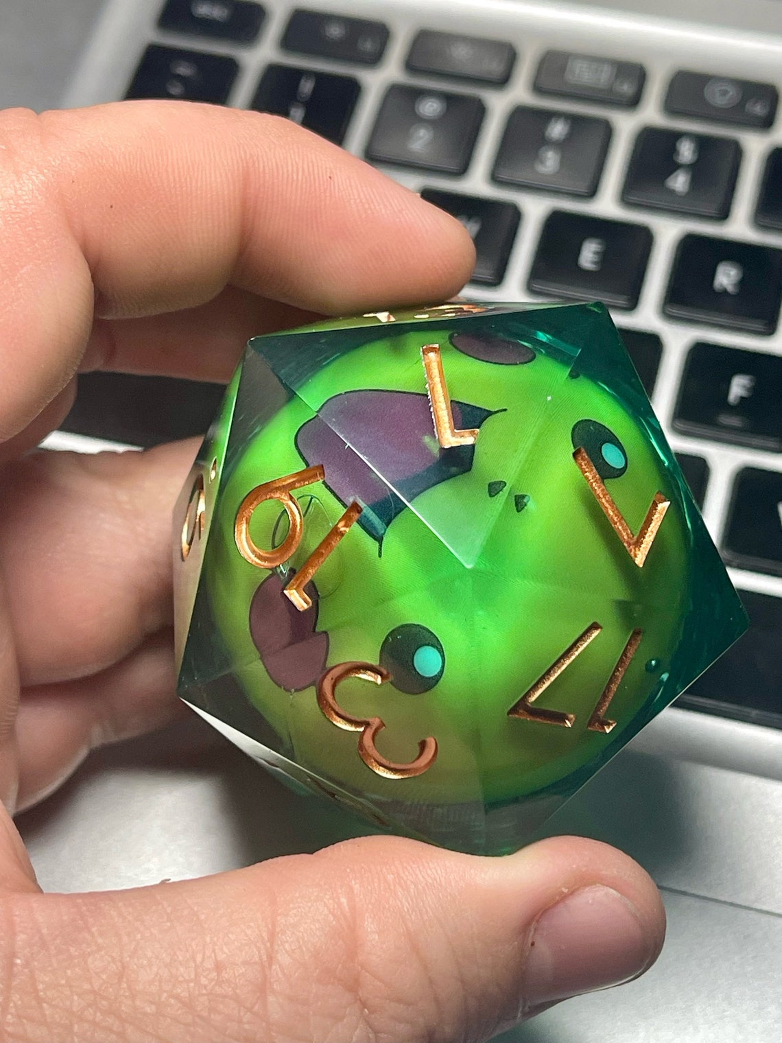 55mm Pikachu Liquid Core Light up D20 Large Fun Dnd Pokemon Dice - Etsy