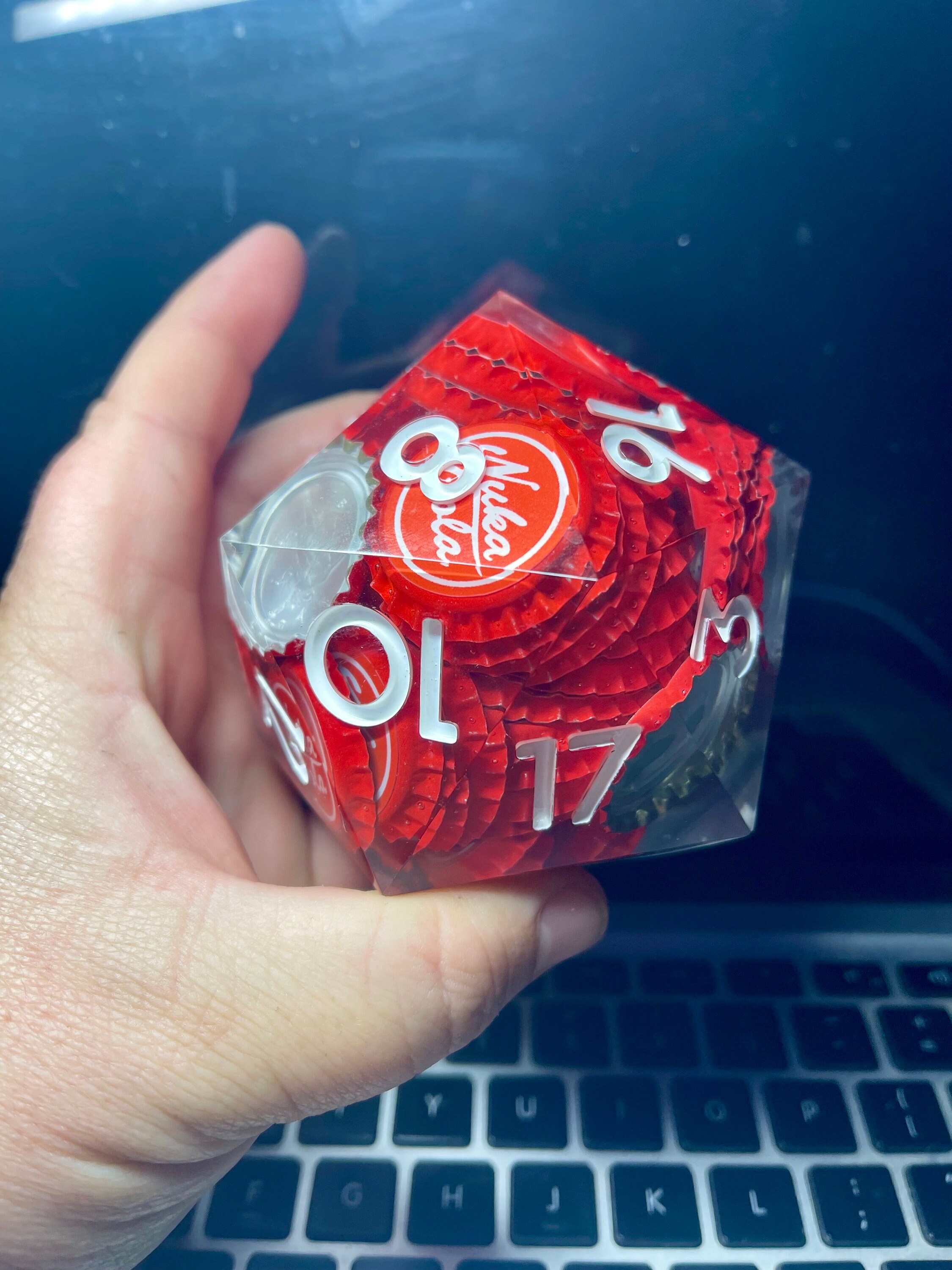Fallout Nuka Cola Cap Large 83mm Handmade D20 Dice Giant Oversized ...