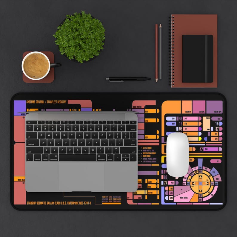 TNG Enterprise Lcars Desk Mat – Star Trek Gaming Playmat - Etsy
