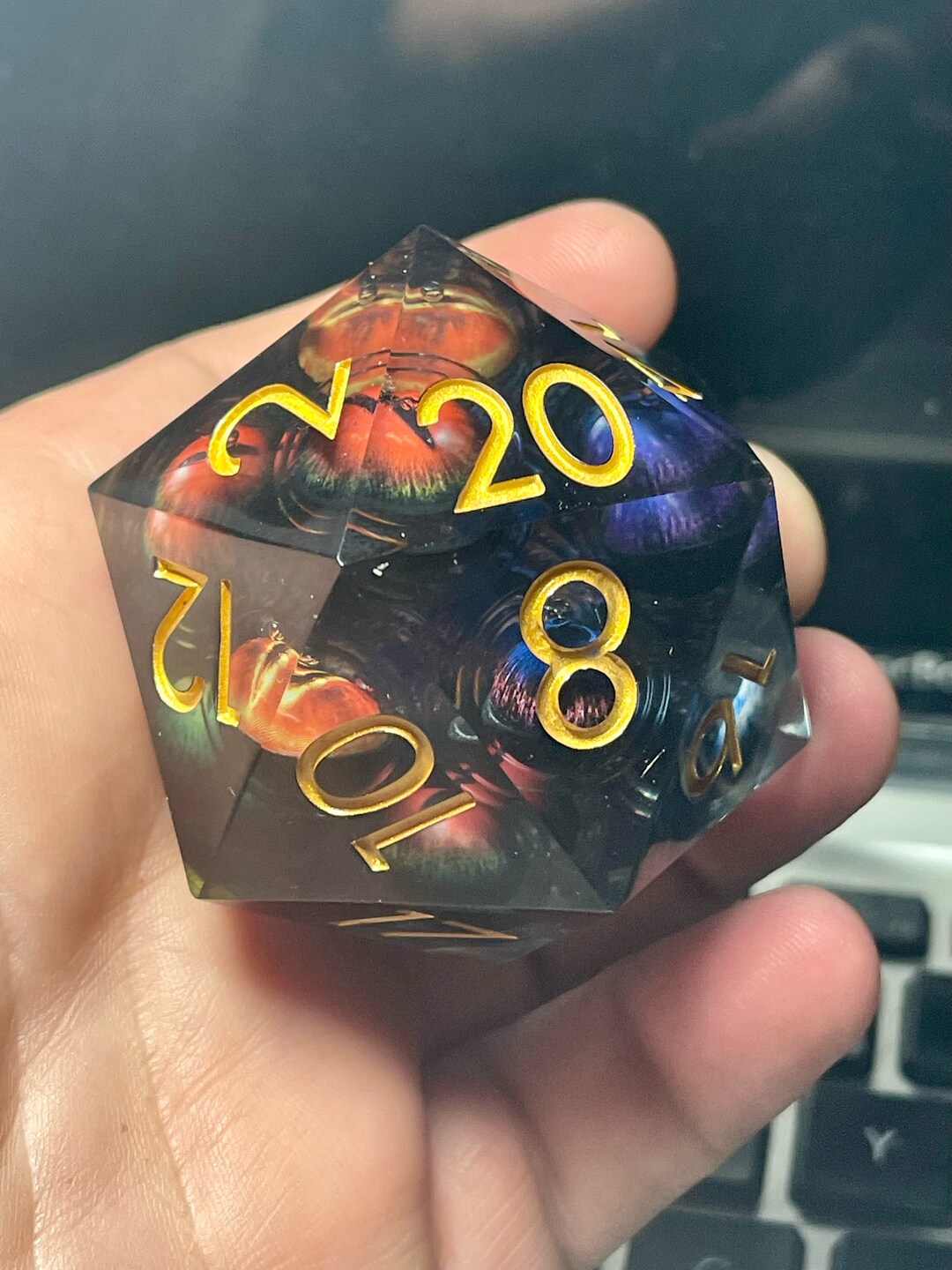 Hydra Eyes 55mm Liquid Core D20!! Large Fun - Etsy