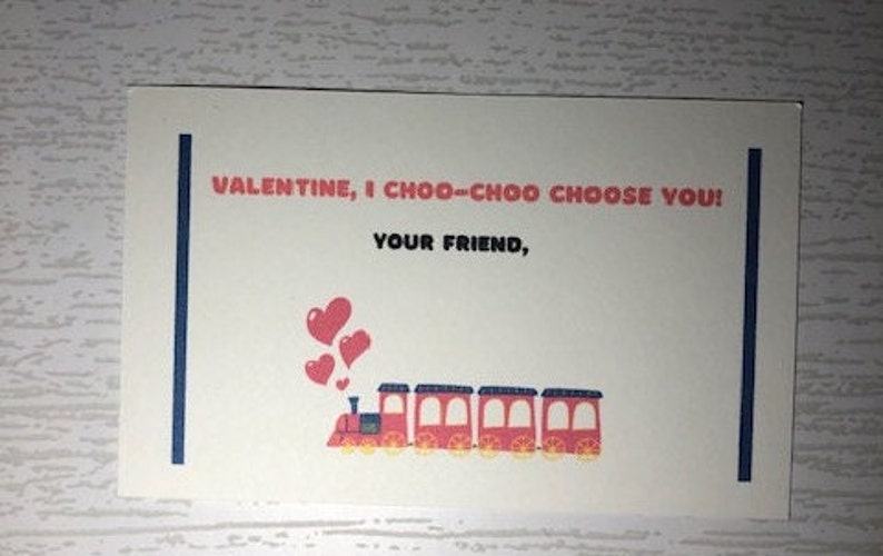 Printable Train Valentine Cards, Classroom Exchange (digital Download ...