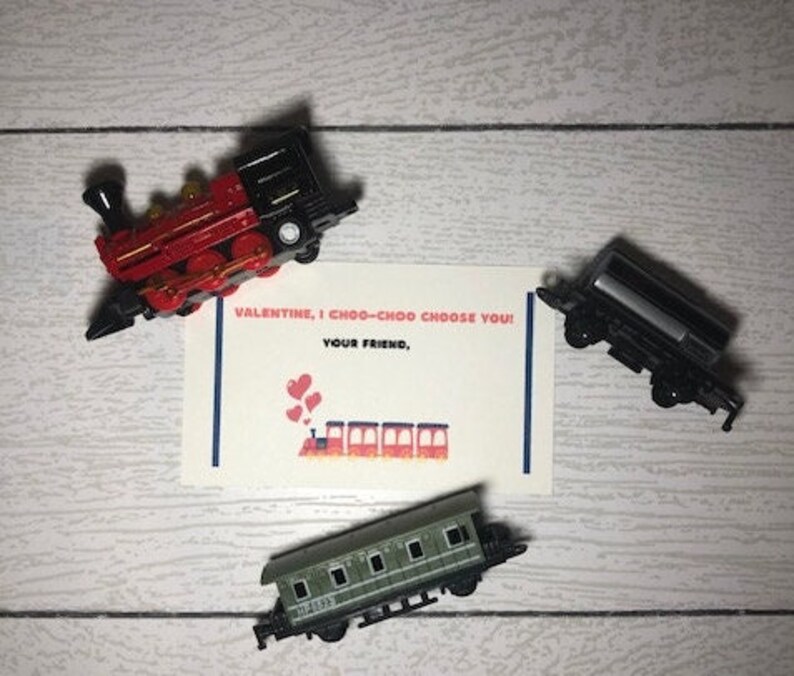 Printable Train Valentine Cards, Classroom Exchange (digital Download ...