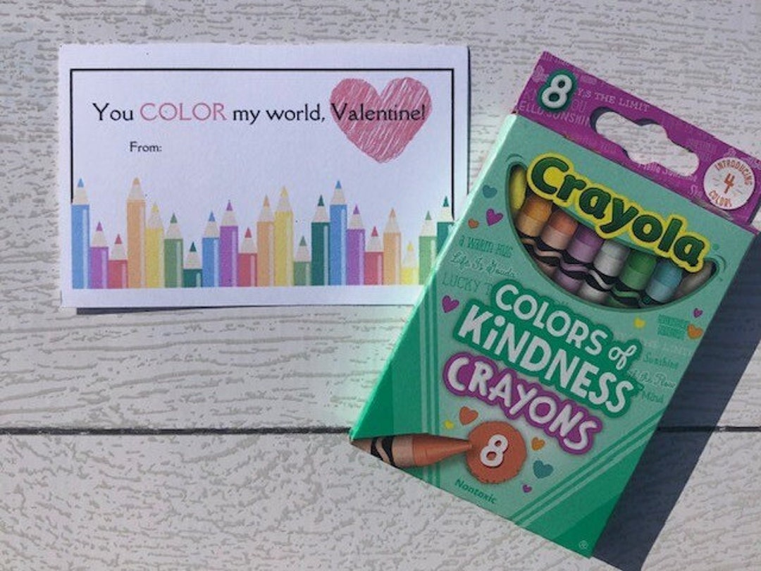 Printable "you COLOR My World, Valentine!" Valentine's Day Cards/tags ...