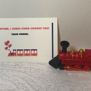 Printable Train Valentine Cards, Kid Valentines for Classroom Valentine ...