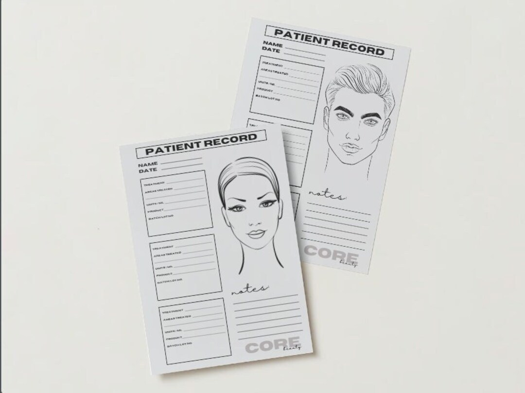 Patient Record Form Botox Filler Tracker. - Etsy