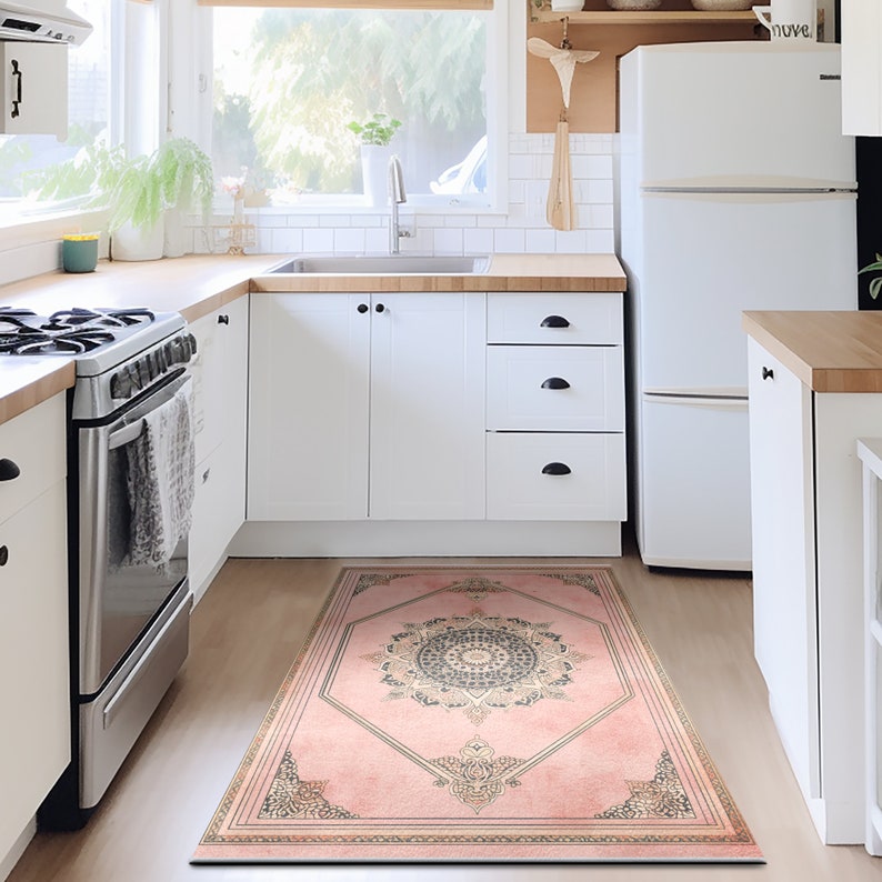 Pink Turkish Rug Pink Oushka Rug Pink Coquette Room Decor for Her Pink ...