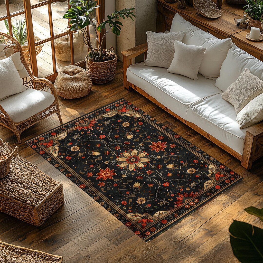 Gothic Rug Cottagecore Rug Vintage Carpet Eclectic Room Decor for Home ...