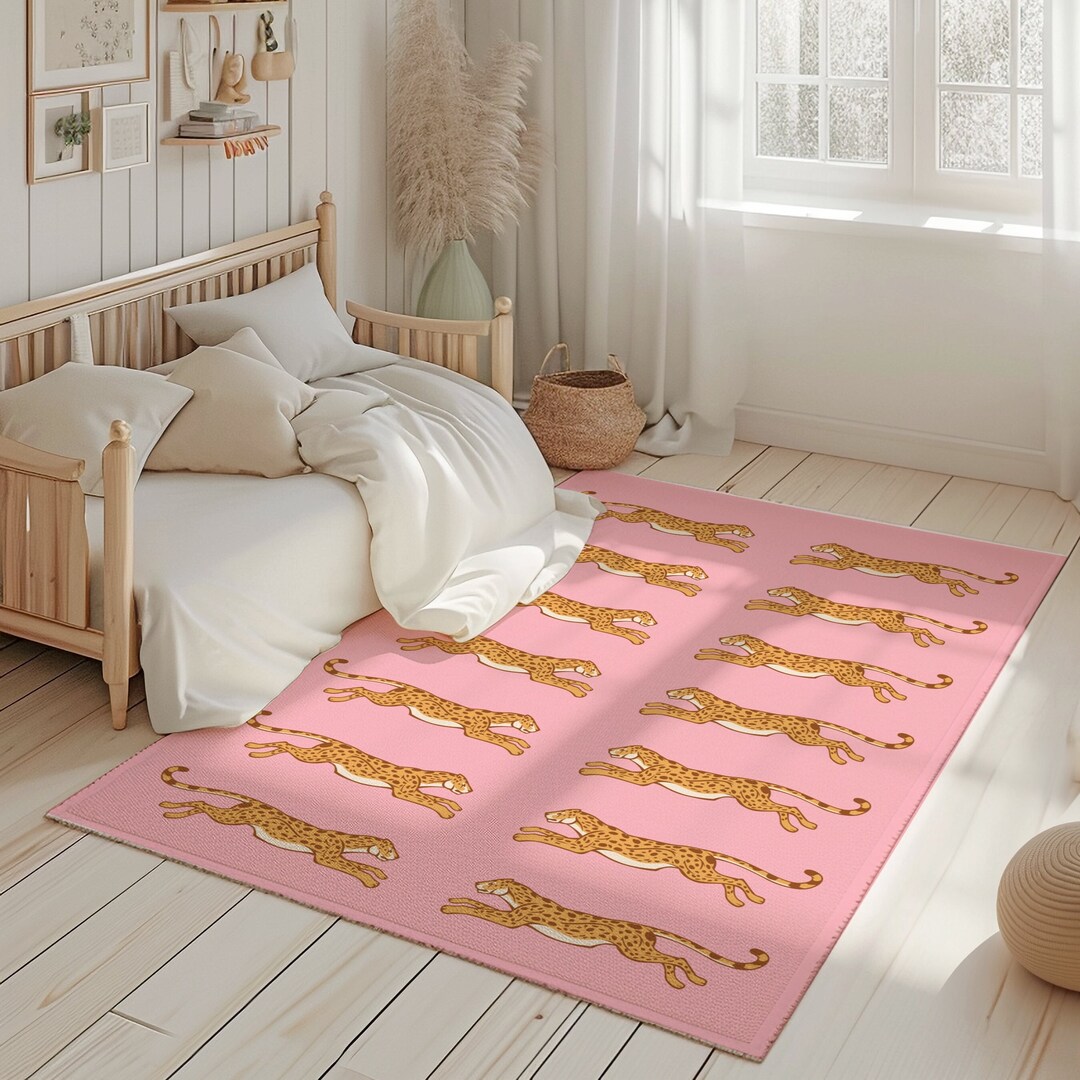 Cheetah Pattern for Living Room Bedroom Kitchen Home Decor Gift Y2k Rug ...
