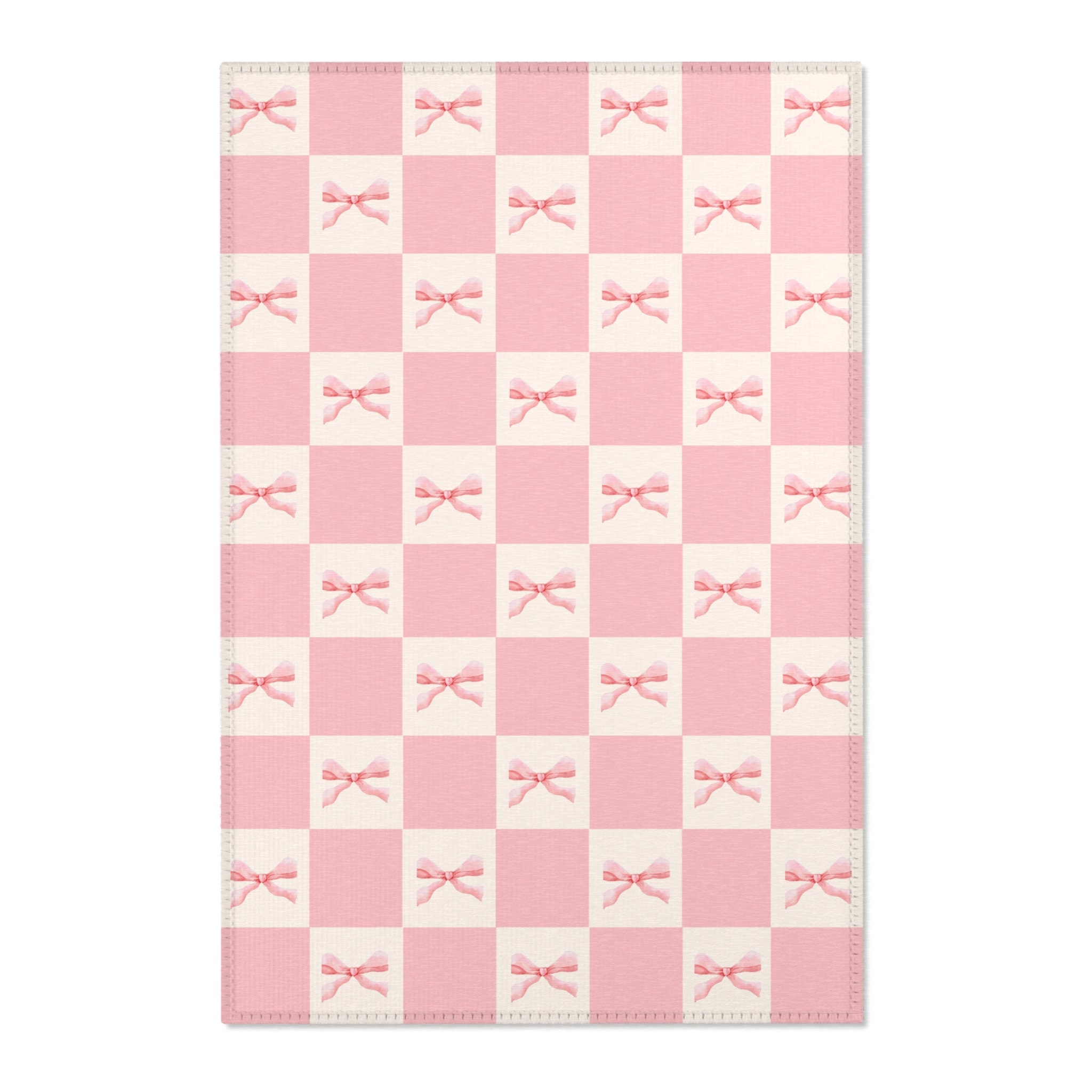 Pink Checkered Rug Coquette Room Decor Pink Birthday Gift for Her Room ...