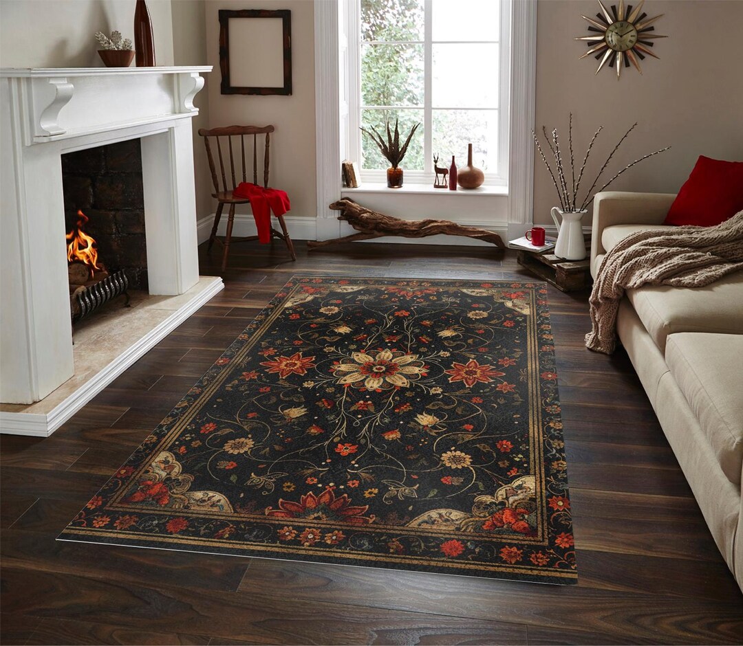 Gothic Rug Cottagecore Rug Vintage Carpet Eclectic Room Decor for Home ...