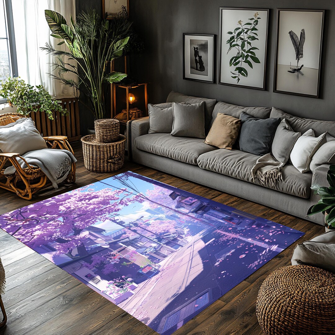Anime Rug Soft Anime Mat Anime Gift for Her Anime Carpet Kawaii Anime ...