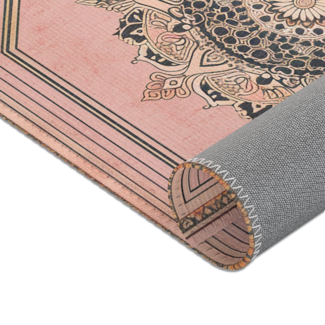 Pink Turkish Rug Pink Oushka Rug Pink Coquette Room Decor for Her Pink ...