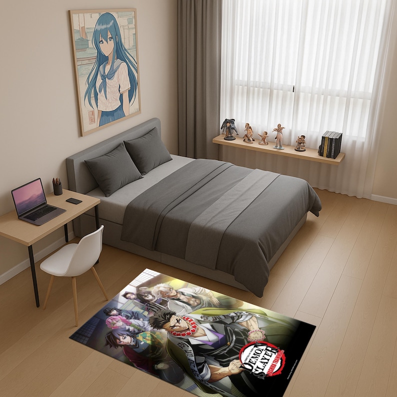 Demon Slayer Hashira Training Rug, Anime Room Decor, Japanese Shonen ...